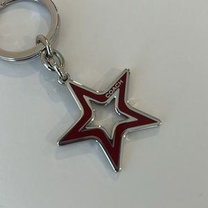Coach | Accessories | Nwot Coach Red Star Enamel Key Fob Keychain ...